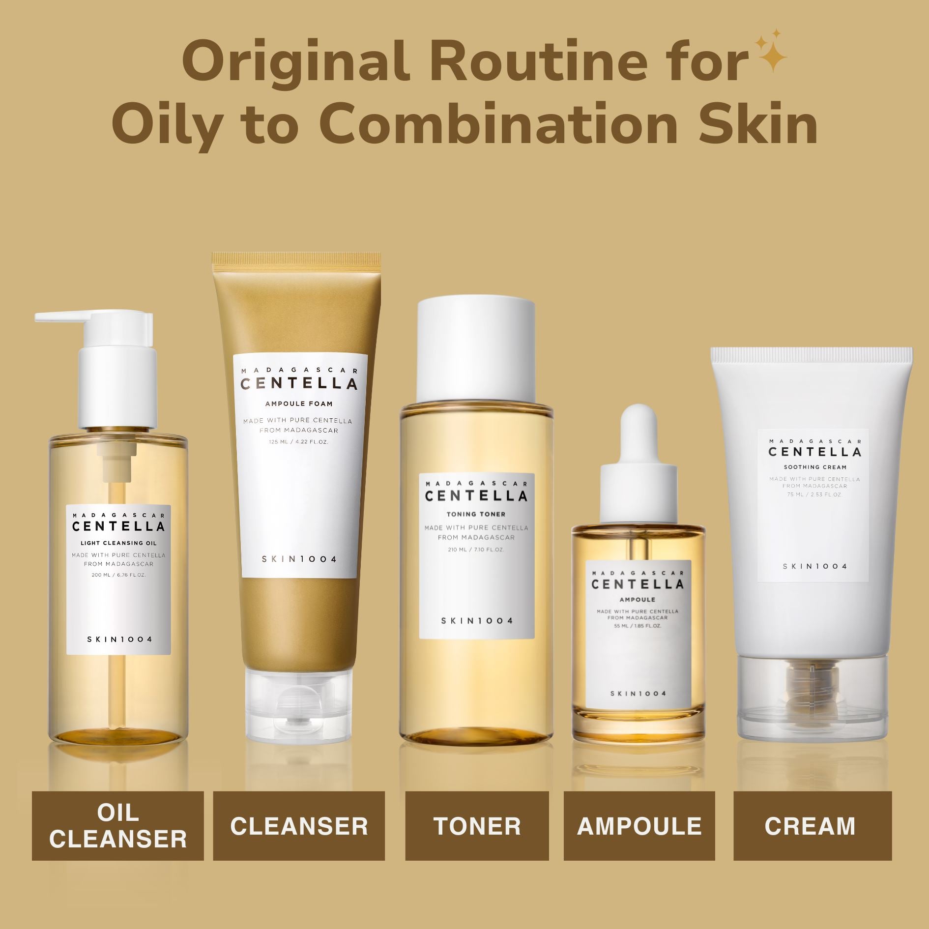 SKIN1004 Centella Original Routine for Oily to Combination Skin, ORION ...