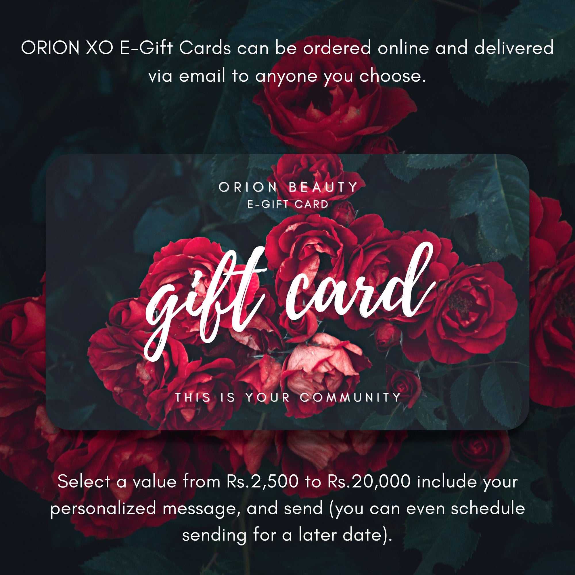 ORION XO E-GIFT CARD | ORION XO Sri Lanka – ORION XO Exclusive